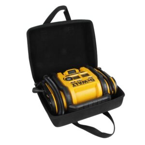 anleo hard travel case for dewalt dcc020ib 20v max inflator with battery (black)