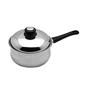 lynns edelstahl rostfrei mercury 200f 3-quart sauce pan with lid, silver; stainless steel, ptfe & pfoa free, induction compatible