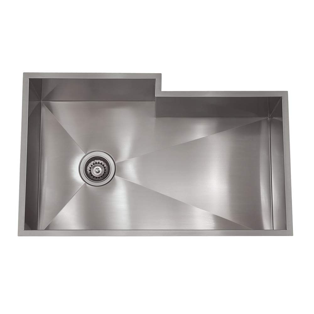 KABCO K-SSZRIS2 32 Inch 16 Guage Undermount kitchen sink Bump-Out Zero Radius Single Bowl stainless steel Finish kitchen sink 32"L X 19"W X 10"D Inch