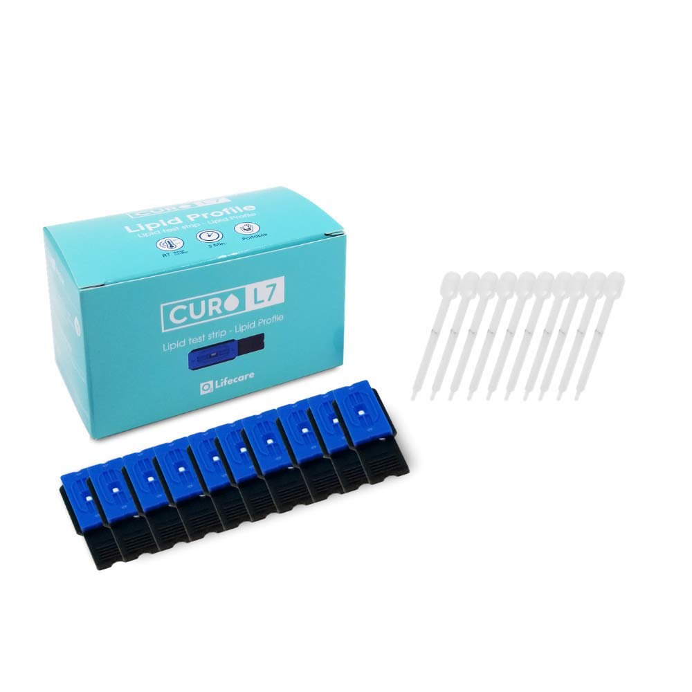 CUROfit : CURO L7 Cholesterol Multi Test Strips - Included 10 Strips (Device NOT Included)