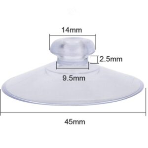 XMHF 20 Pack 1.8in/45mm Suction Cup Plastic Sucker Pads Without Hooks Clear