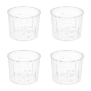 Othmro Measuring Cup 15ml PP Plastic Graduated Beaker Transparent for Lab Kitchen Liquids 50pcs