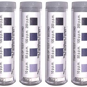 Chlorine Test Strips for Restaurants & Food Service, Precise Bleach Test Strips, 4 x Vial of 100 Sanitizer Test Strips, 0-200 ppm Test Strips for Sanitizing Solution by FryOilSaver Co. FMP 142-1362