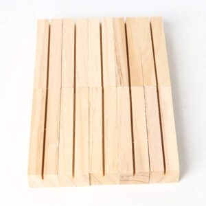 Holibanna 10Pcs Wood Place Card Holders Display Stands Table Number Photo Sign Stand for Retail Shop Cafe Wedding Dinner Party Decoration