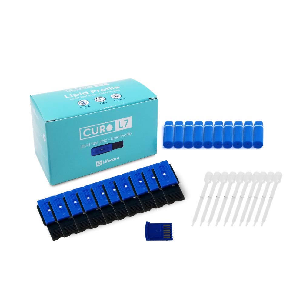 CUROfit : CURO L7 Cholesterol Multi Test Strips - Included 10 Strips (Device NOT Included)