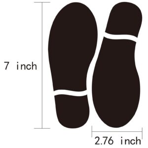 Finduat 20 Pairs 40 Prints Black Shoe Footprint Stickers Decals, Floor Wall Stairs to Guide Directions for School, Dance Studio, Floor Stickers Party Decoration