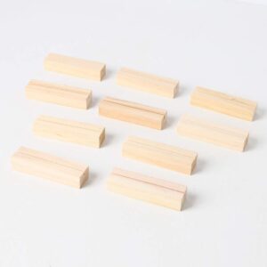 Holibanna 10Pcs Wood Place Card Holders Display Stands Table Number Photo Sign Stand for Retail Shop Cafe Wedding Dinner Party Decoration