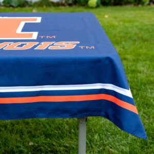 College Flags & Banners Co. Illinois Fighting Illini Logo Tablecloth or Table Overlay