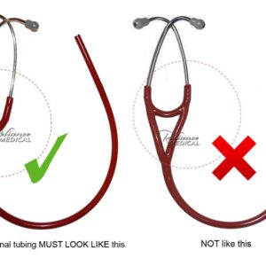 (Stethoscope Binaural) Replacement Tube by Reliance Medical fits Littmann® Classic III Stethoscope - TUBING (Burgundy)