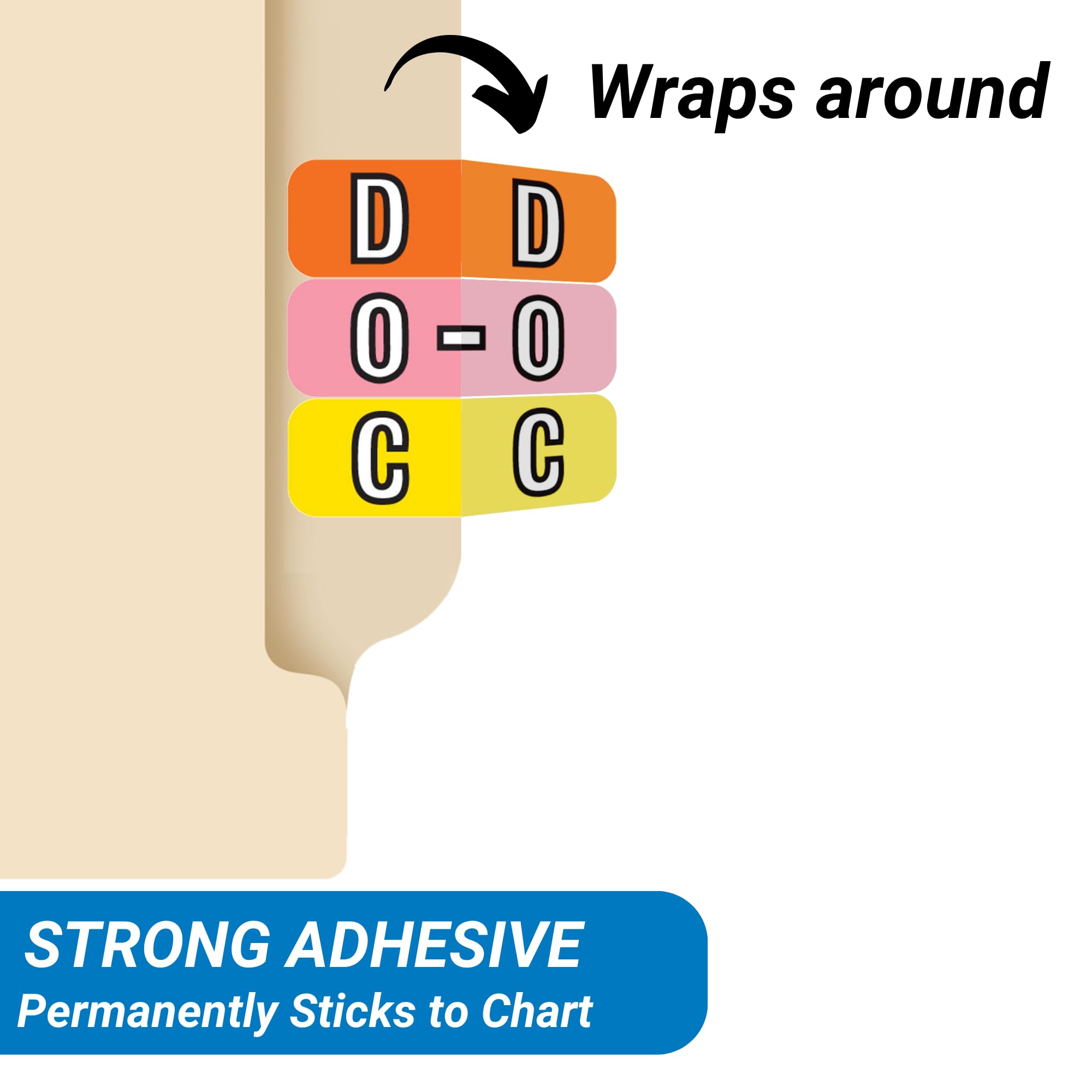 Doctor Stuff - File Folder Labels, Alphabet Letter S, Barkley FABAM - BAAM Series Compatible Alpha Stickers, Blue, 1/2" x 1-1/2", 500/Roll