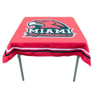 college flags & banners co. miami redhawks logo tablecloth or table overlay