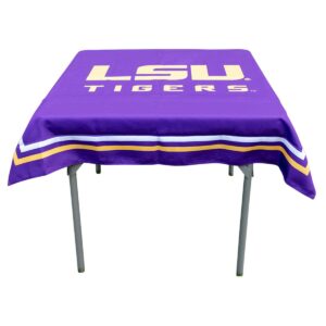 college flags & banners co. louisiana state lsu tigers logo tablecloth or table overlay