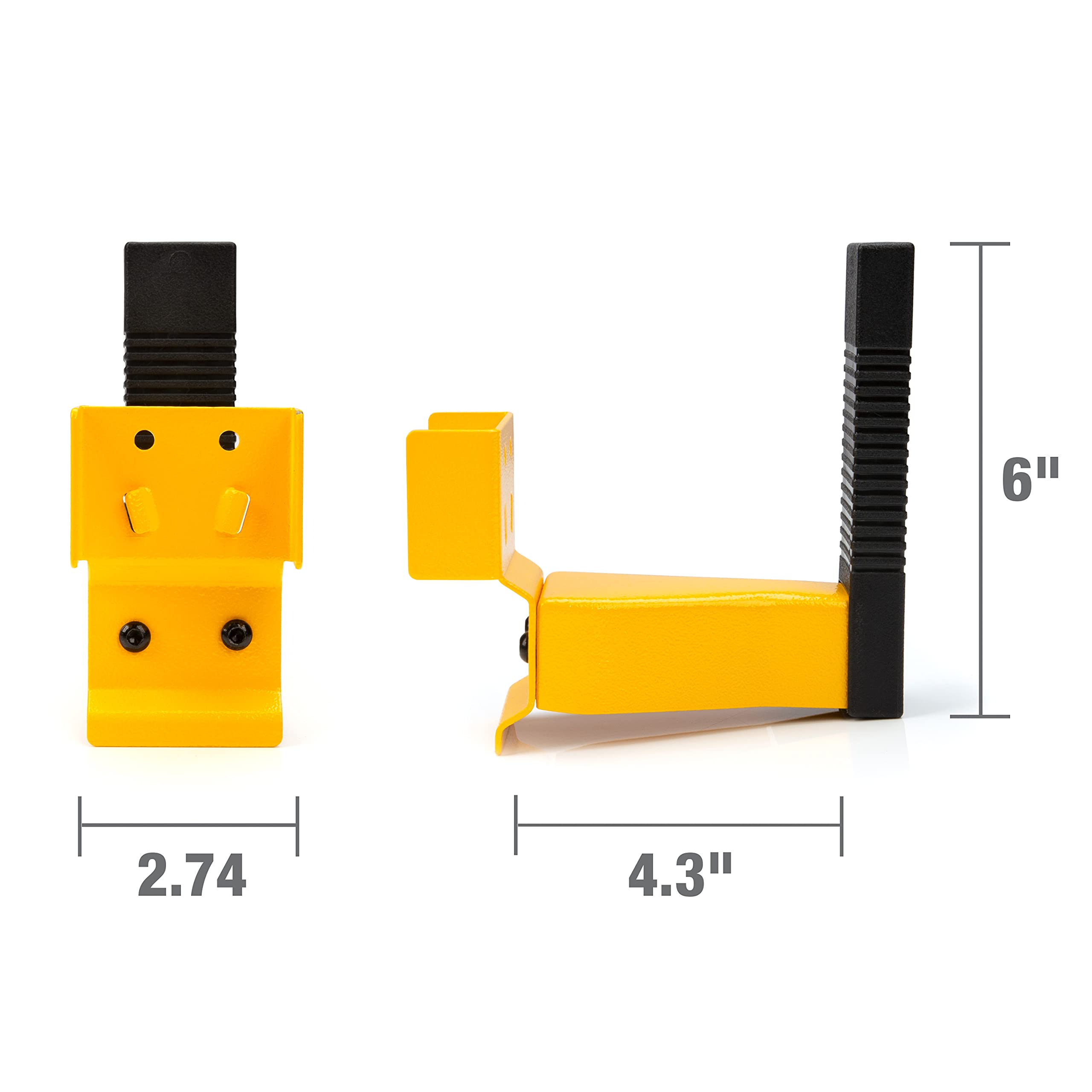 DEWALT Cord Minder Bracket 2-Piece Storage Rack Accessory Set, Compatible with 4 and 6-foot Storage Racks, 50-lb Load Capacity for Set, Spring-Loaded, Locking Pins Included, Powder-Coated