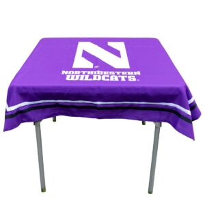 college flags & banners co. northwestern wildcats logo tablecloth or table overlay