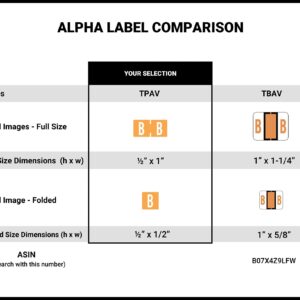 Doctor Stuff - File Folder Labels, Alphabet Letter B, TAB Products - TBAV Series Compatible Alpha Stickers, Fluorescent Orange, 1/2" x 1”, 500/Roll