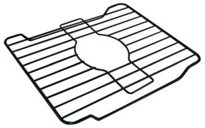 dependable industries vinyl coated sink protector grid black insert rack 10" x 12" x 1"h size small