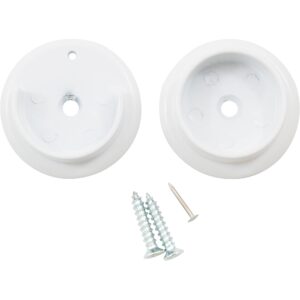 heavy-duty metal pole sockets, fits poles up to 1-3/8" diameter, white by stone harbor hardware