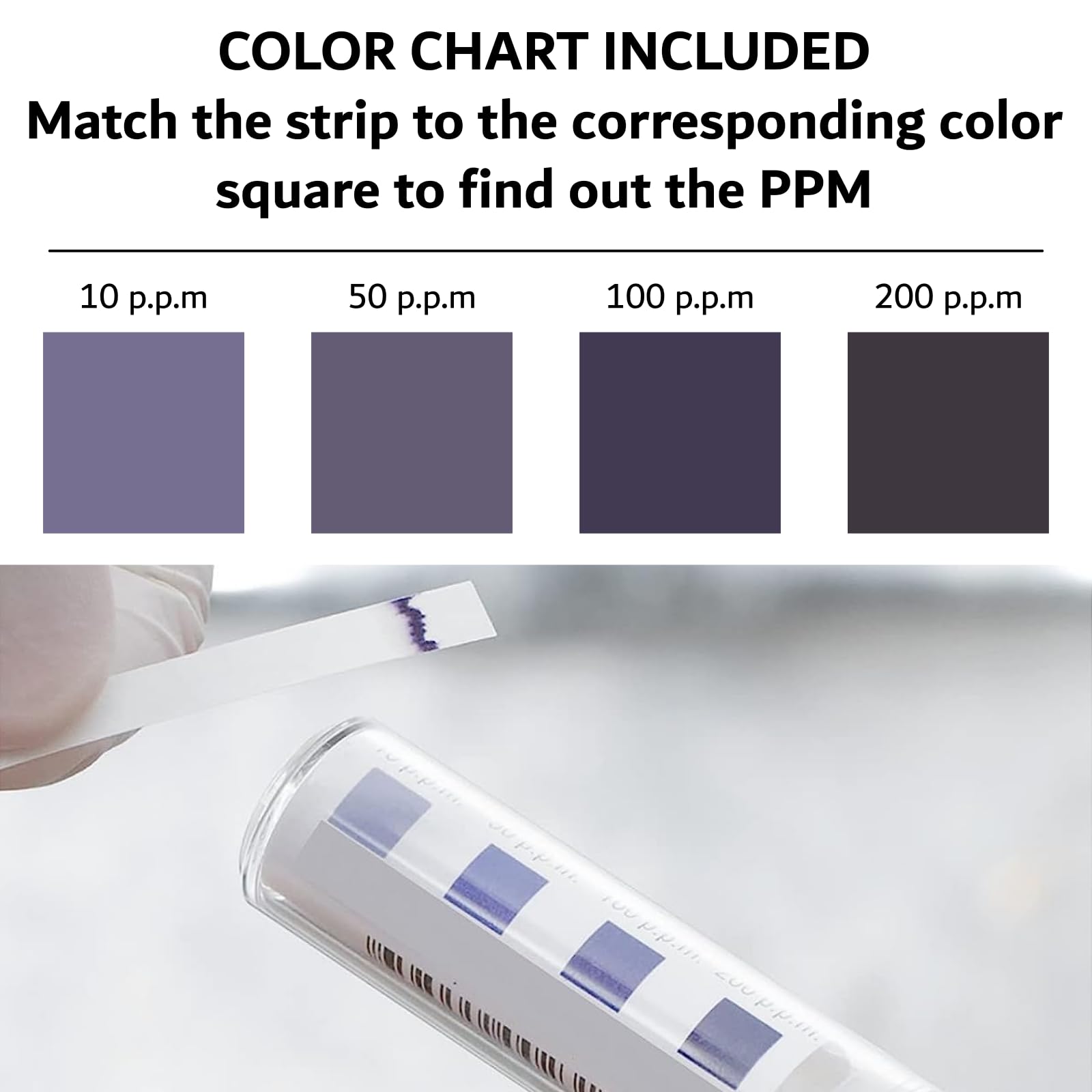 Chlorine Test Strips for Restaurants & Food Service, Precise Bleach Test Strips, 4 x Vial of 100 Sanitizer Test Strips, 0-200 ppm Test Strips for Sanitizing Solution by FryOilSaver Co. FMP 142-1362