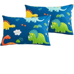 clothknow kids pillowcases standard of 2 boys dinosaur pillowcases standard size twin queen boys teen bed pillowshams set of 2 cartoon standrad pillow covers