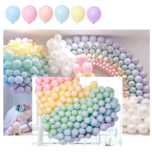 party pastel balloons 150 pcs macaron balloons kit for birthday baby shower wedding engagement anniversay christmas festival picnic or friends & family party decorations-assorted colors