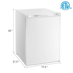 Joy Pebble Free Standing Upright Freezer with Removable Shelf, Adjustable Thermostat, Compact Reversible Single Door Vertical Freezers for Home/Hotel/Apartment/Office (2.1 cu.ft, white)