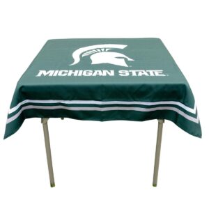 college flags & banners co. michigan state spartans logo tablecloth or table overlay