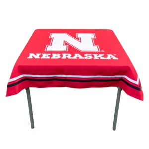 college flags & banners co. nebraska cornhuskers logo tablecloth or table overlay