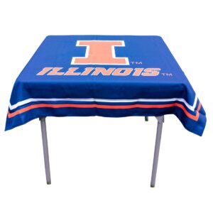 college flags & banners co. illinois fighting illini logo tablecloth or table overlay