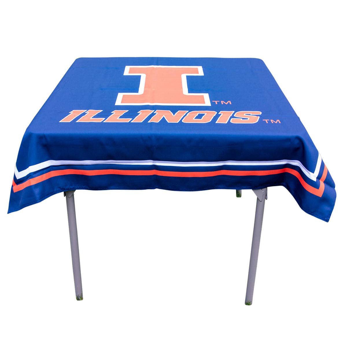 College Flags & Banners Co. Illinois Fighting Illini Logo Tablecloth or Table Overlay