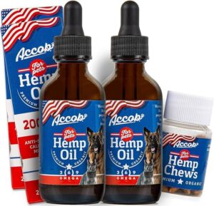 accob - 2 hemp oil for dogs and cats - 200.000 mg - hip joint pain, stress relief, arthritis,seizures, chronic pains,anti-inflammatory - omega 3,6 & 9 - organic- calming drops