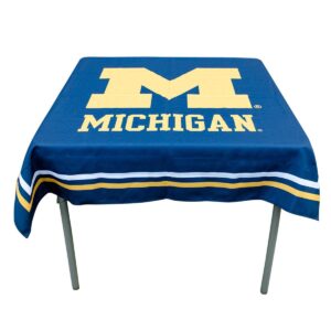 college flags & banners co. michigan logo tablecloth or table overlay