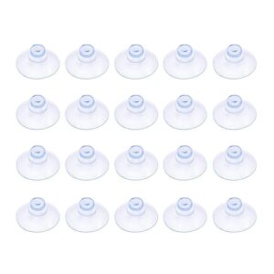 xmhf 20 pack 1.8in/45mm suction cup plastic sucker pads without hooks clear