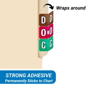 Doctor Stuff - File Folder Labels, Alphabet Letter O, Colwell Jewel Tone - COAM Series Compatible Alpha Stickers, Ruby, 1" x 1-1/2", 500/Roll