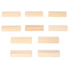 holibanna 10pcs wood place card holders display stands table number photo sign stand for retail shop cafe wedding dinner party decoration