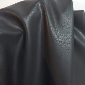 NAT Leathers™ | Black Garment Weight Thin Faux (Peta-Approved Vegan) Leather Synthetic Pleather 0.7 mm Stretch 1 Yard 52 x 36 inches Soft Smooth for Garments, Pants, Skirts Shirts 0.7 mm