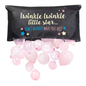 gender reveal balloon drop bag | twinkle, twinkle little star