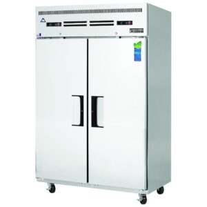 everest refrigeration esrf2a 49-5/8' two-door solid door upright reach-in dual temp refrigerator/freezer combo, nsf