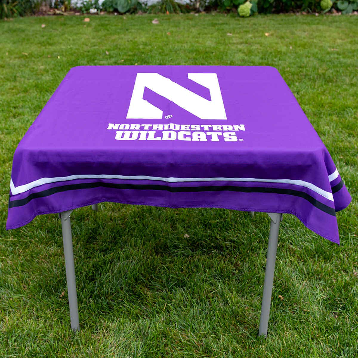 College Flags & Banners Co. Northwestern Wildcats Logo Tablecloth or Table Overlay