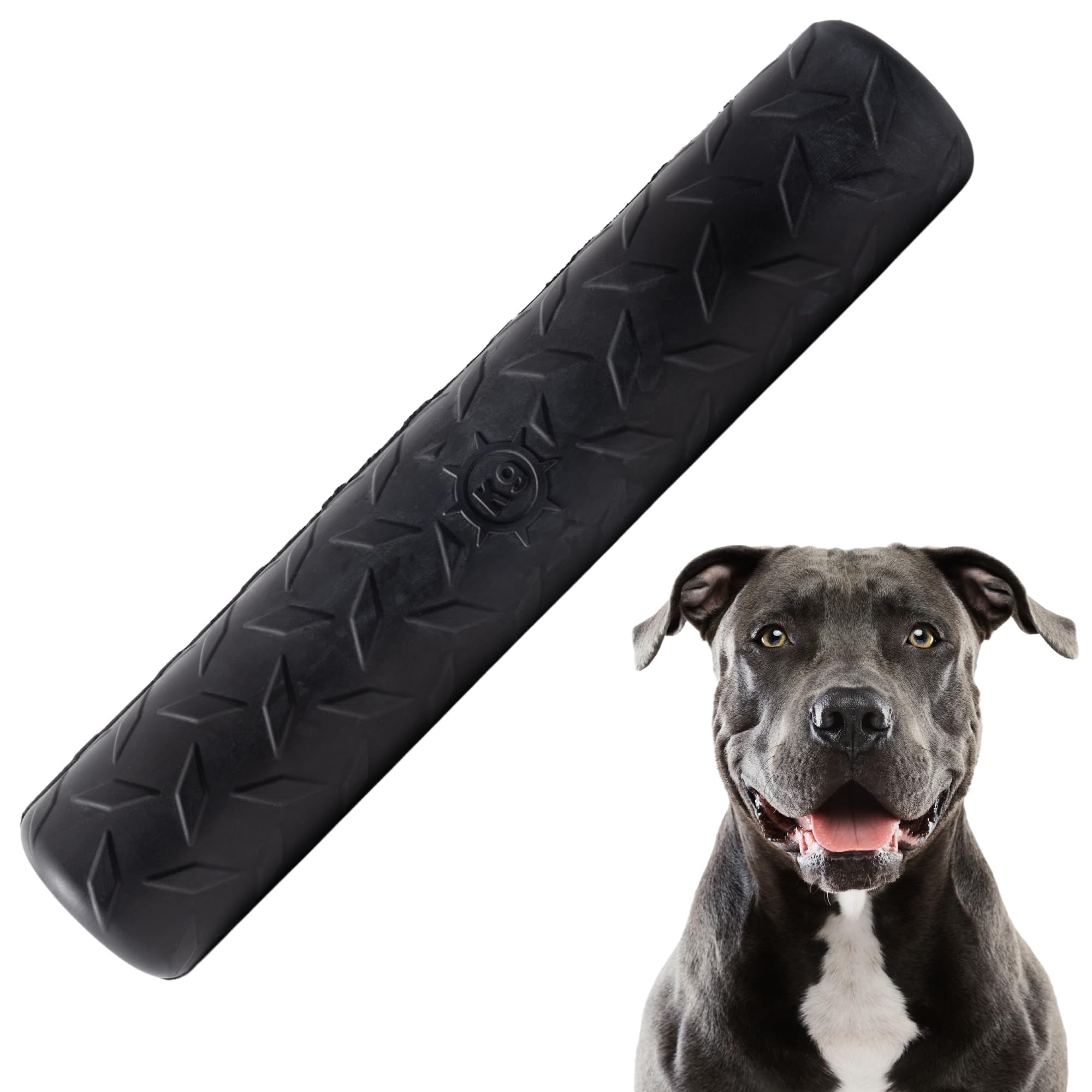 Monster K9 Indestructible Chew Stick - Lifetime Replacement - Medium & Large Breeds - Ultra Durable for Aggressive Chewers - Chew, Tug, & Fetch Dog Toy - Made in USA - 9in. x 1.75in.