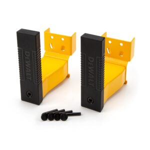 dewalt cord minder bracket 2-piece storage rack accessory set, compatible with 4 and 6-foot storage racks, 50-lb load capacity for set, spring-loaded, locking pins included, powder-coated