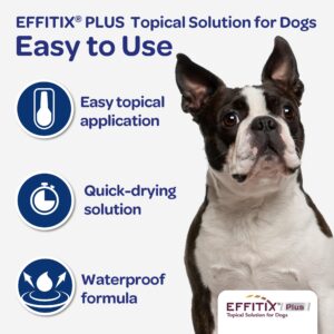 Effitix Plus Topical Solution for Dogs - Flea and Tick for Small Dogs (11-22.9lbs), 3 Doses, Waterproof Topical Prevention (by Virbac)