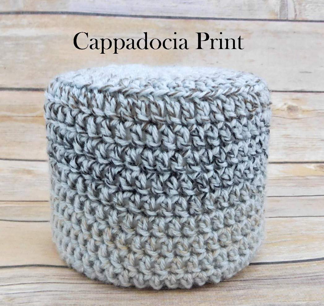 Crochet Toilet Paper Cover, Mega Roll Size - Toilet Paper Cozy - Cappadocia Print