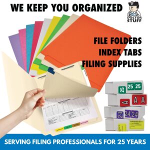 Doctor Stuff - File Folder Labels, Ringbook Sheets, Alphabet Letter R, POS 2000 - PP3R Match Compatible Alpha Stickers, Yellow, 15/16" x 1-5/8", 240 Labels per Pack