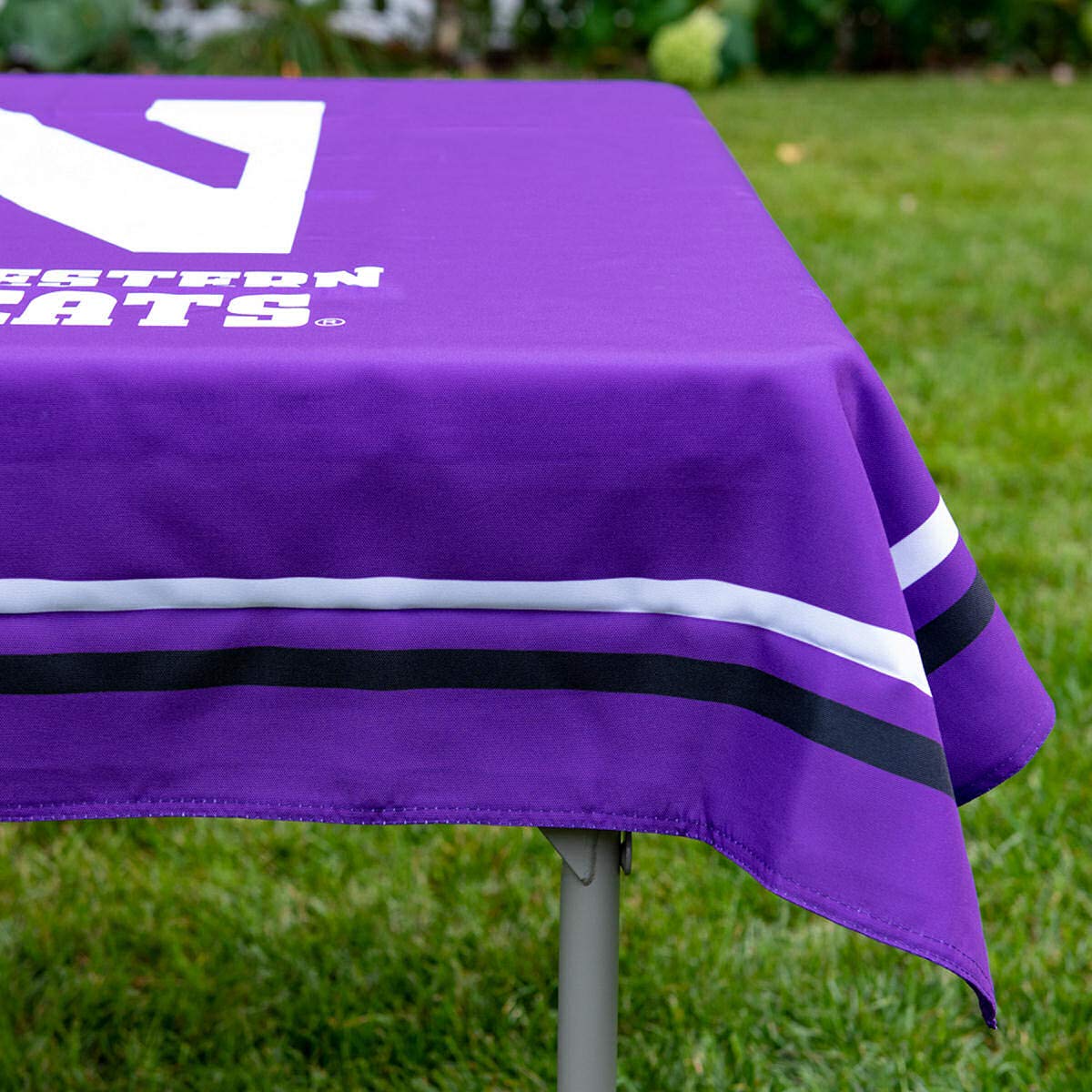 College Flags & Banners Co. Northwestern Wildcats Logo Tablecloth or Table Overlay