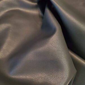 NAT Leathers™ | Black Garment Weight Thin Faux (Peta-Approved Vegan) Leather Synthetic Pleather 0.7 mm Stretch 1 Yard 52 x 36 inches Soft Smooth for Garments, Pants, Skirts Shirts 0.7 mm