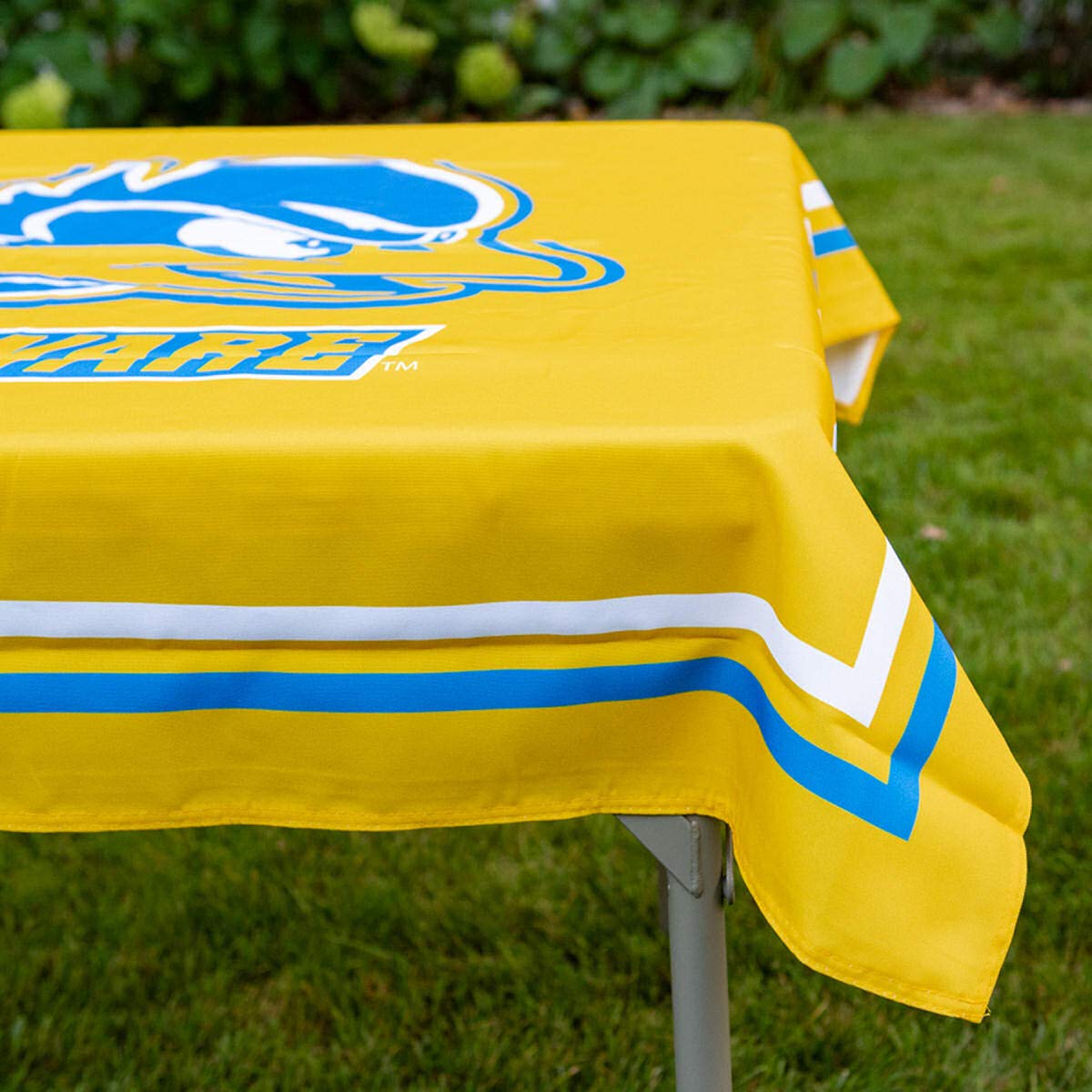 College Flags & Banners Co. Delaware Blue Hens Logo Tablecloth or Table Overlay