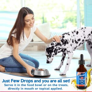 Accob - 2 Hemp Oil for Dogs and Cats - 200.000 MG - Hip Joint Pain, Stress Relief, Arthritis,Seizures, Chronic Pains,Anti-Inflammatory - Omega 3,6 & 9 - Organic- Calming Drops