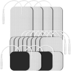 etekcity tens unit replacement pads electrodes for back pain relief, self-adhesive & gel free for electrotherapy white (pack of 16)