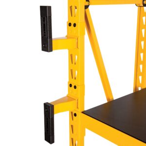 DEWALT Cord Minder Bracket 2-Piece Storage Rack Accessory Set, Compatible with 4 and 6-foot Storage Racks, 50-lb Load Capacity for Set, Spring-Loaded, Locking Pins Included, Powder-Coated