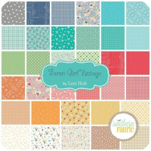 Farm Girl Vintage Half Yard Bundle (29 pcs) by Lori Holt for Riley Blake 18 x 44 inches (45.72cm x 111.76cm) Fabric cuts DIY Quilt Fabric